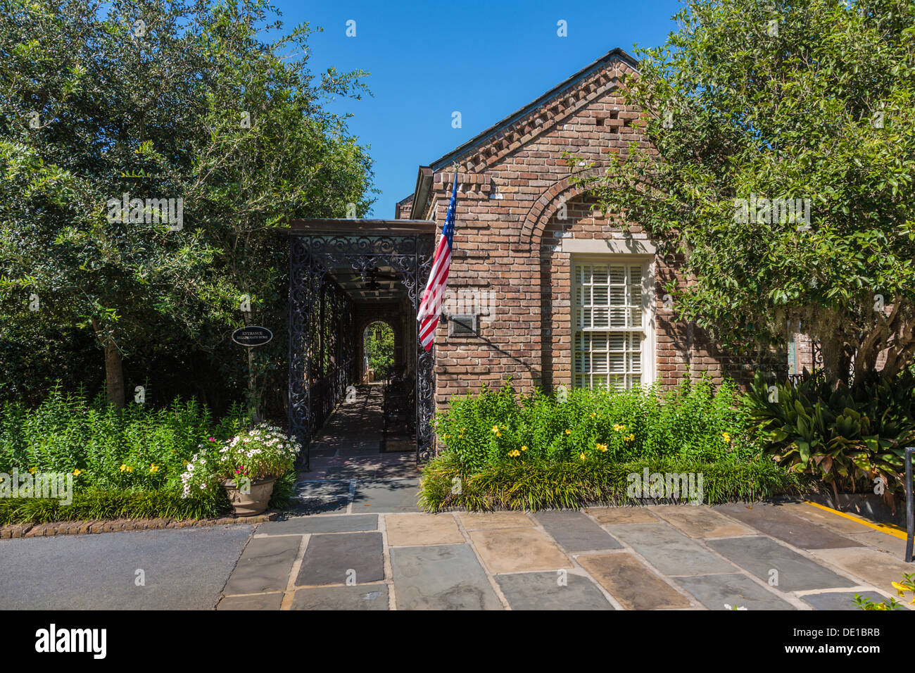 Brick building at Bellingrath Gardens in Mobile, Alabama, USA Stock ...