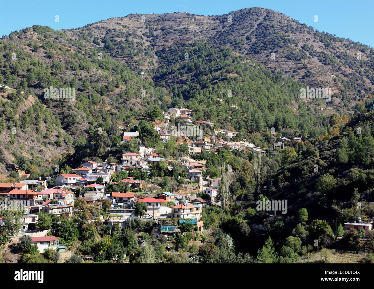 Cyprus, Troodos Mountains in Cyprus mountain village Kalopanagiotis ...