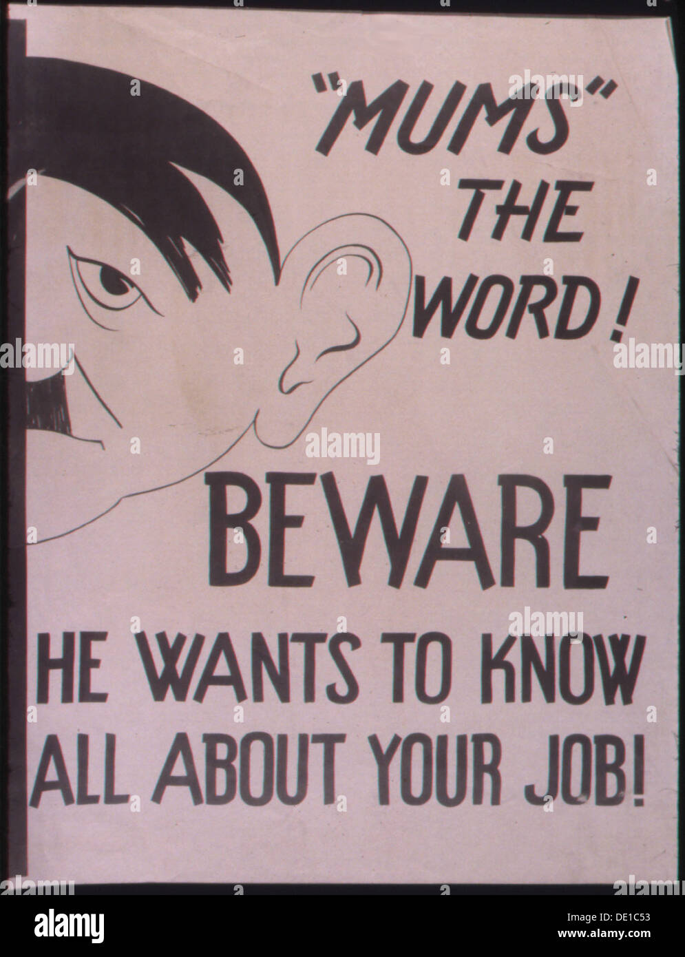 This World War II propaganda poster warns of the dangers of careless ...
