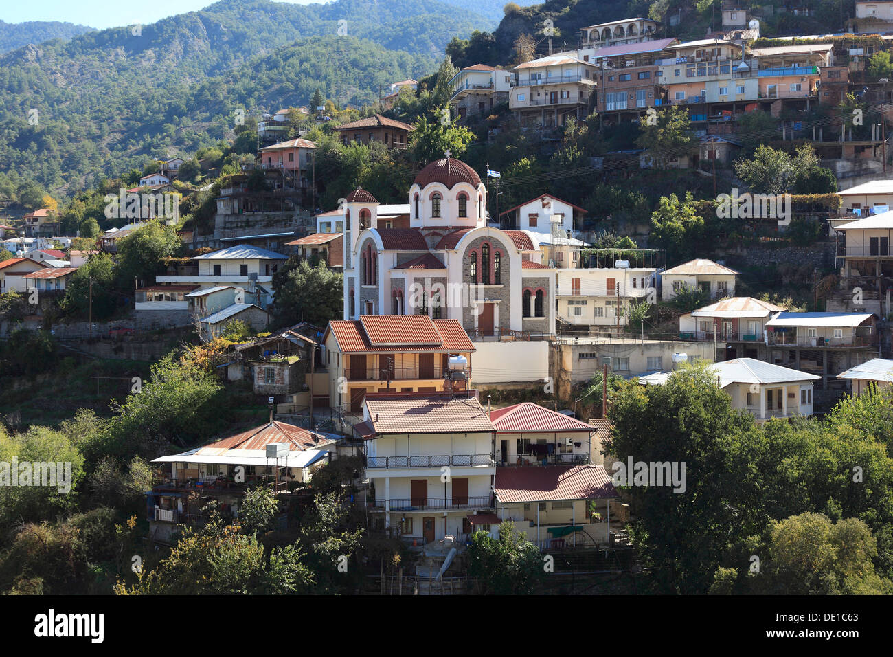 Cyprus, Troodos Mountains in Cyprus mountain village Kalopanagiotis ...