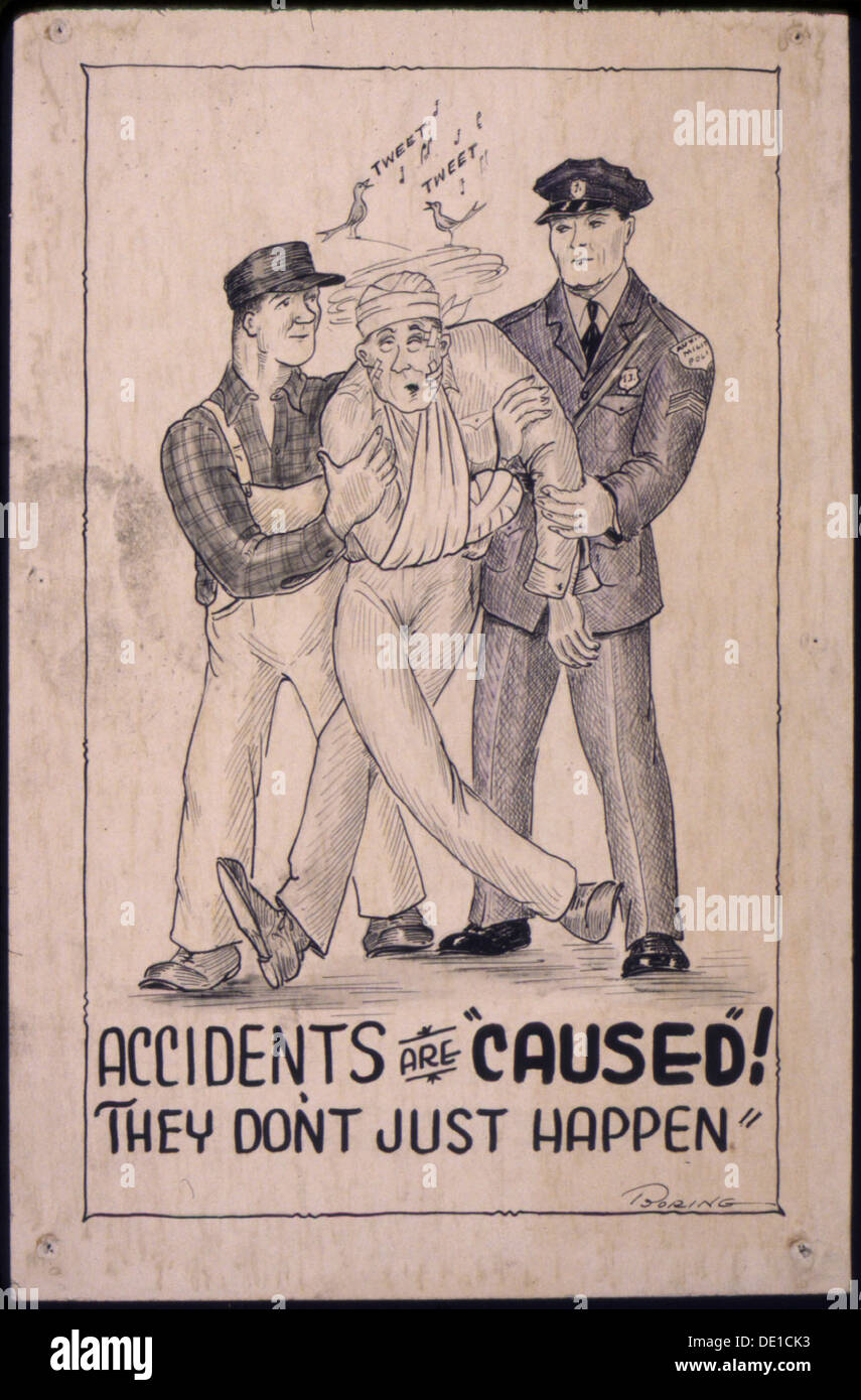 This World War II safety poster emphasizes the preventability of ...