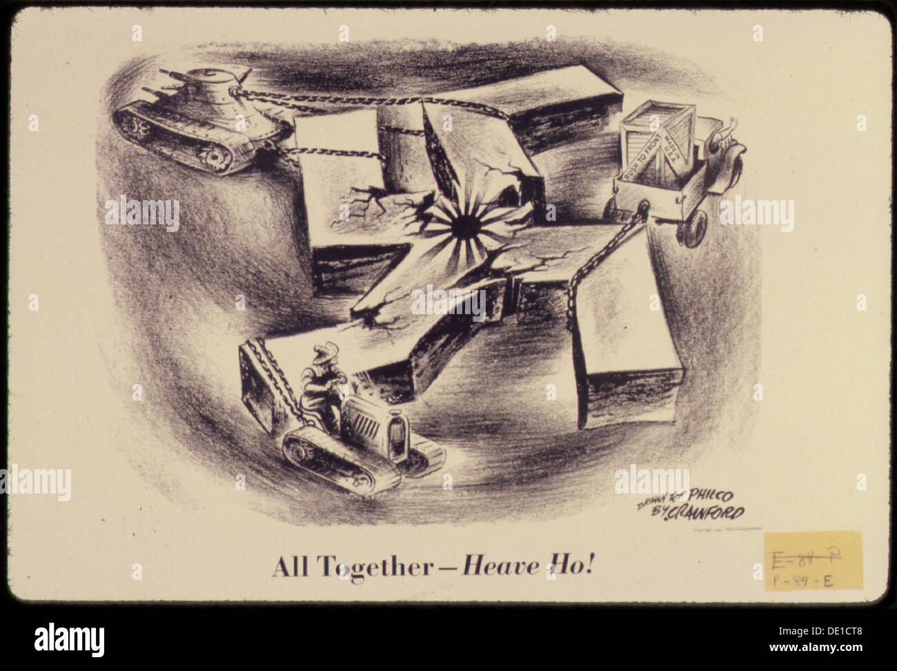 This World War II propaganda poster promotes teamwork and unity, urging ...