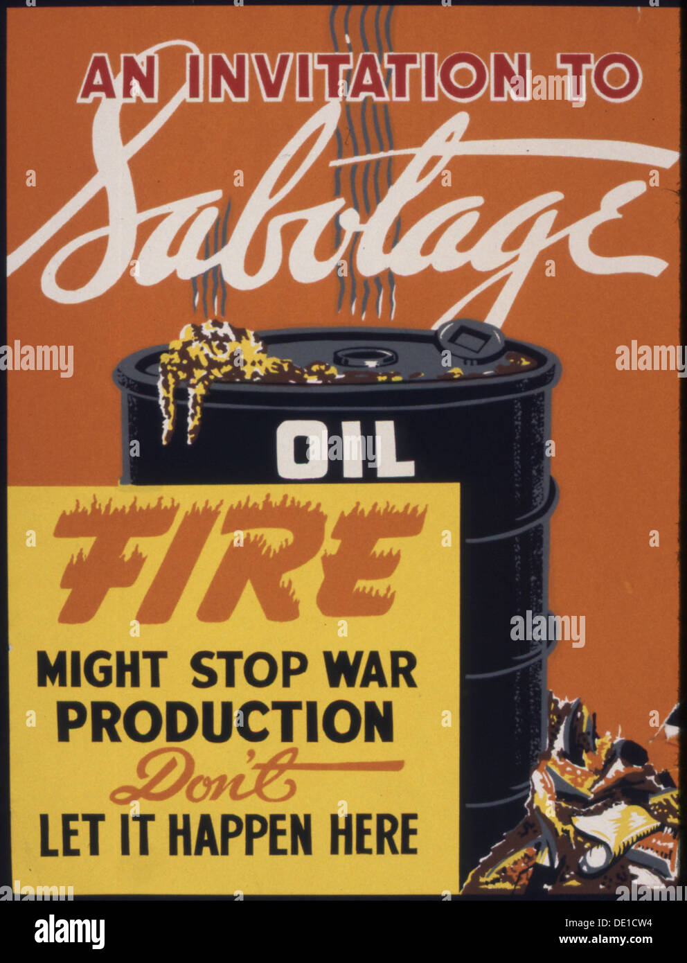 This World War II propaganda poster warns against sabotaging oil ...