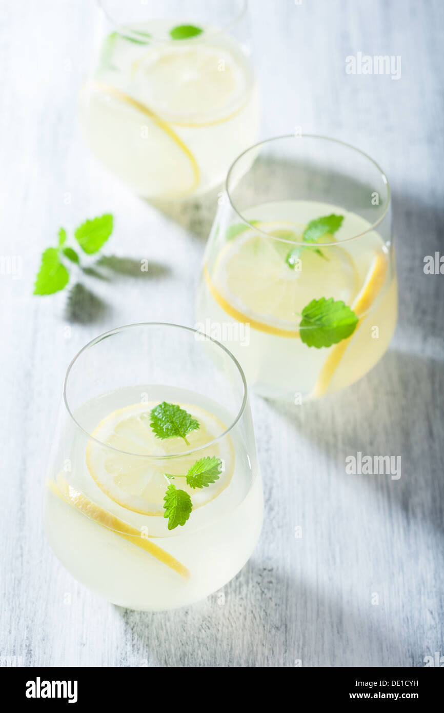 fresh lemonade in glass Stock Photo - Alamy