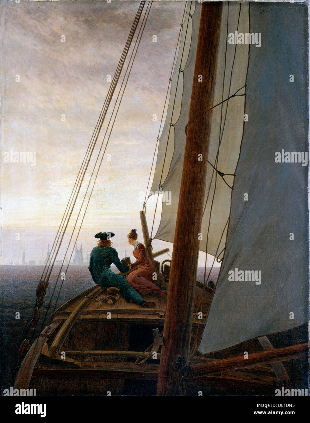 'On Board a Sailing Ship', between 1818 and 1820. Artist: Caspar David ...
