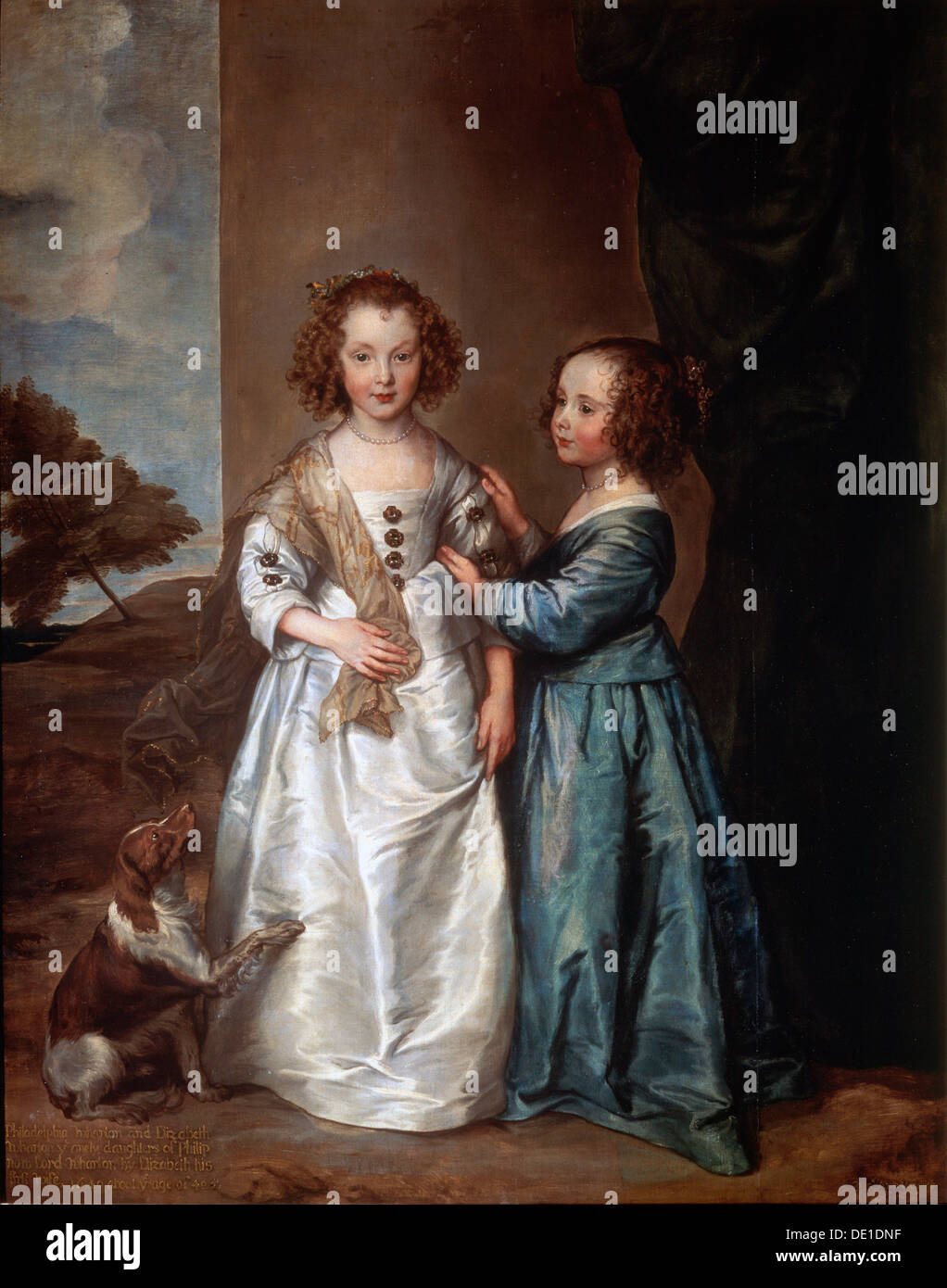 'Portrait of Elizabeth and Philadelphia Wharton', 1640. Artist: Anthony ...