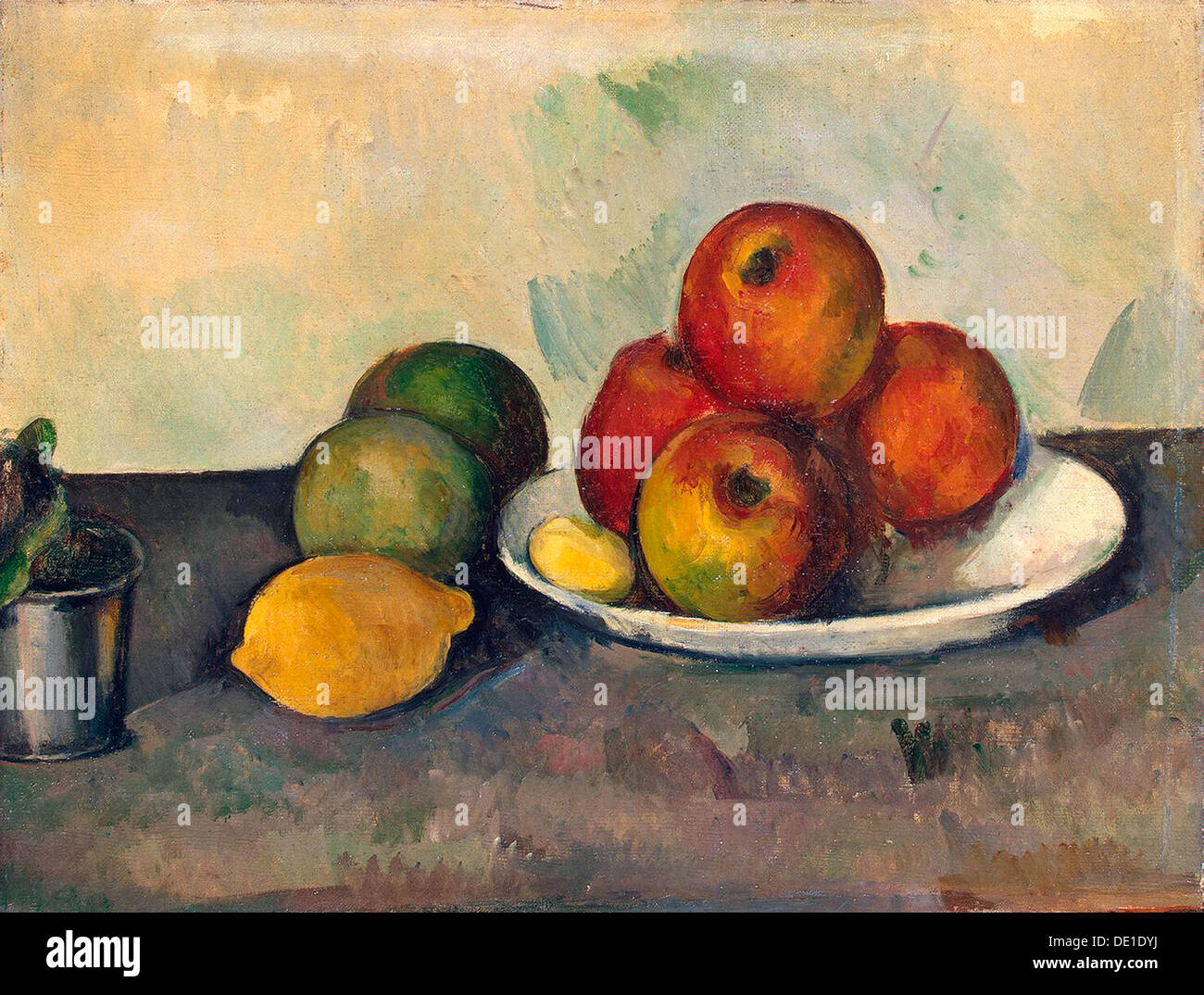 'Still Life with Apples', c1890. Artist: Paul Cezanne Stock Photo - Alamy