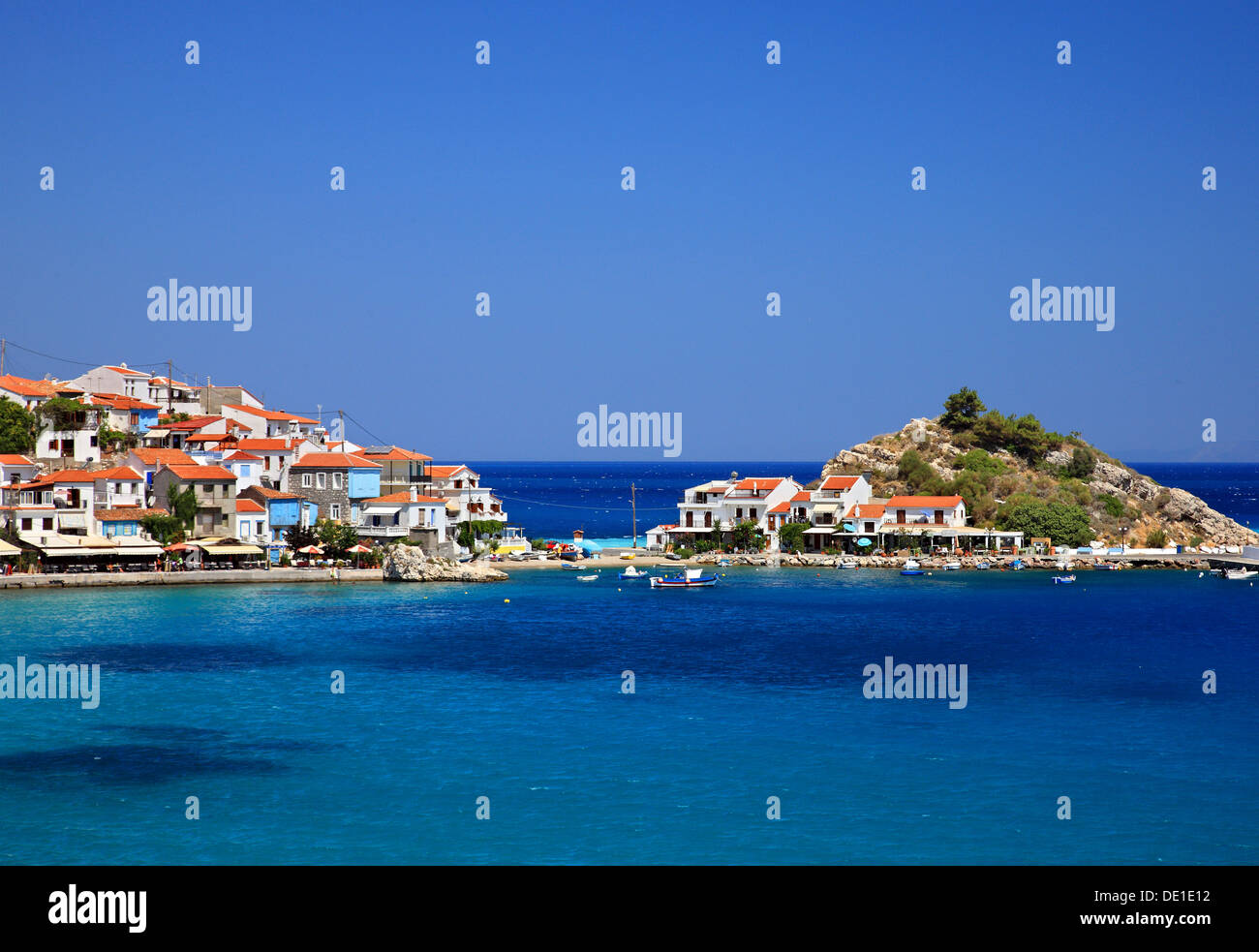 Kokkari village, one of the most popular tourist destinations in Samos ...