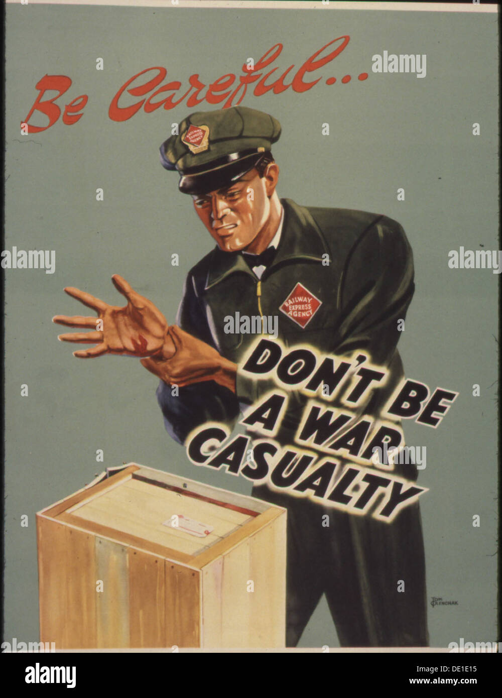 This World War II American propaganda poster advises caution and warns ...