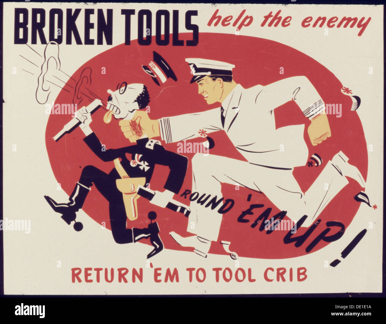This World War II-era propaganda poster urges workers to maintain and ...