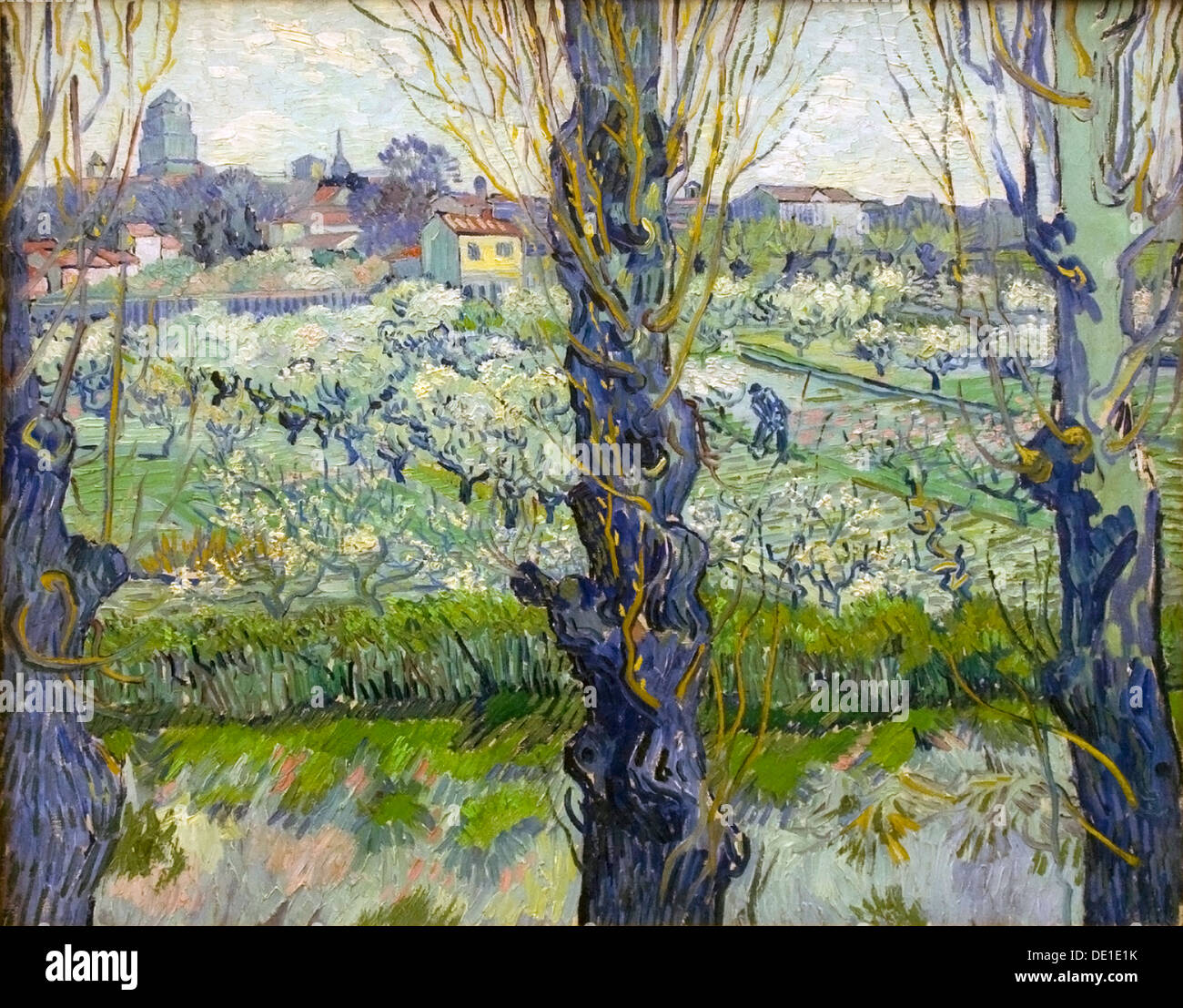 'Orchard in Blossom with View of Arles', 1889. Artist: Vincent van Gogh ...