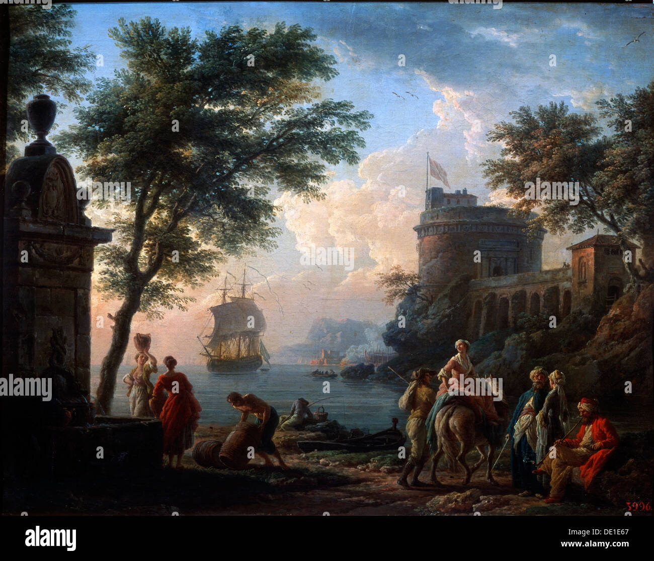 'Coastal Harbour. Calm', c1763. Artist: Claude-Joseph Vernet Stock ...