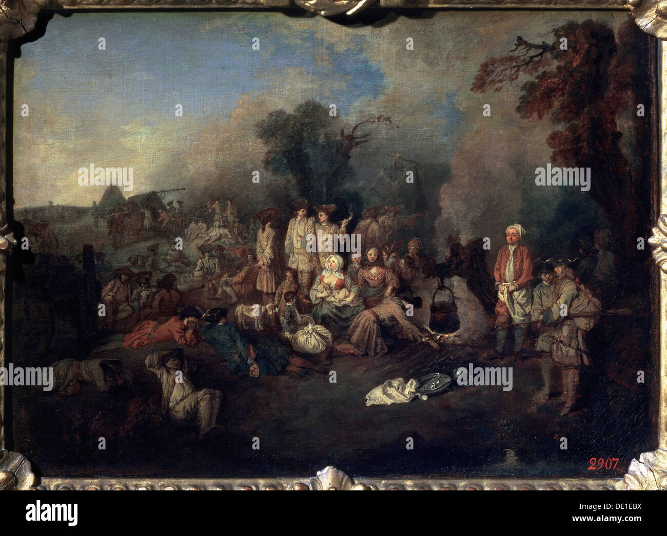 'Bivouac', c1710. Artist: Jean-Antoine Watteau Stock Photo - Alamy
