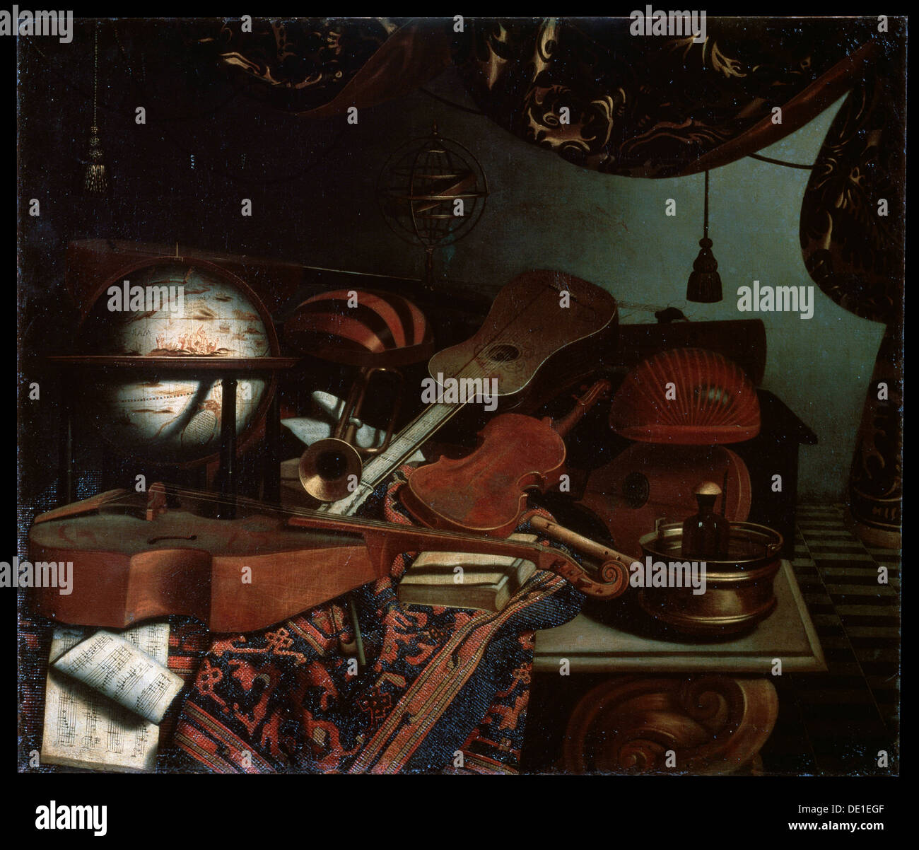 'Still life with Musical Instruments', 1718. Artist: Bonaventura ...