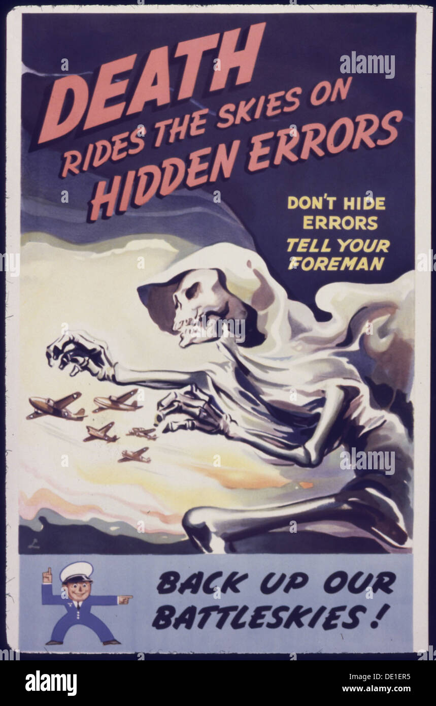 This World War II propaganda poster emphasizes the importance of safety ...