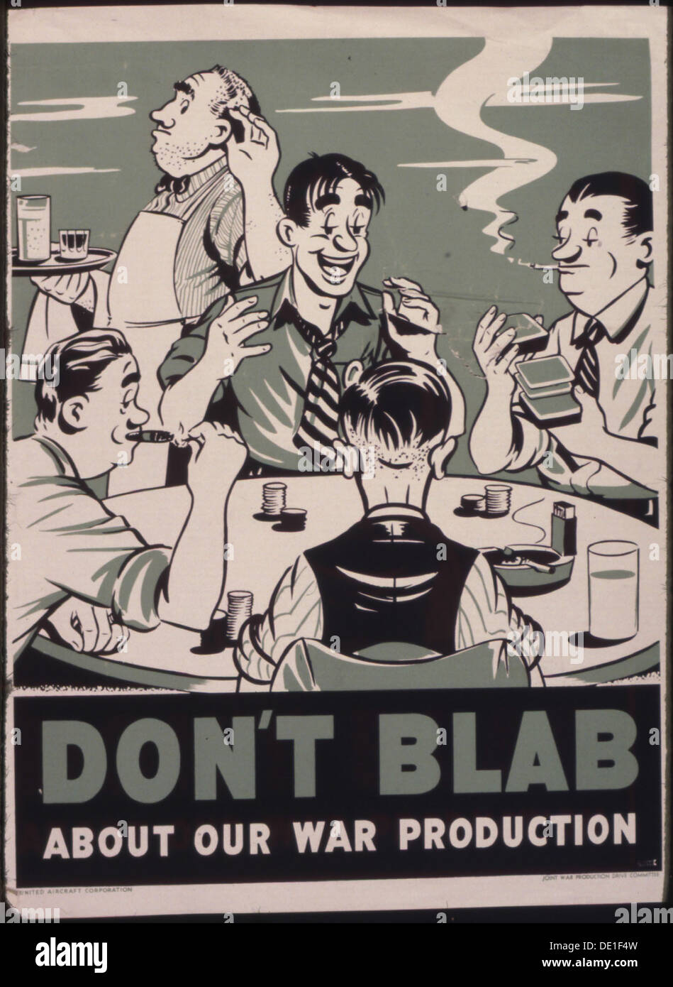 This World War II-era propaganda poster encourages secrecy regarding ...