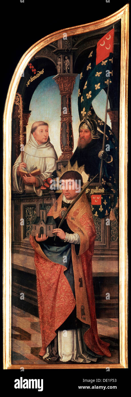 'The Annunciation', (Triptych, side panel), 1517. Artist: Jean Bellegambe Stock Photo - Alamy