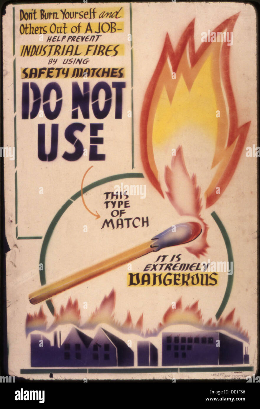 This World War II American propaganda poster advises workers to prevent ...