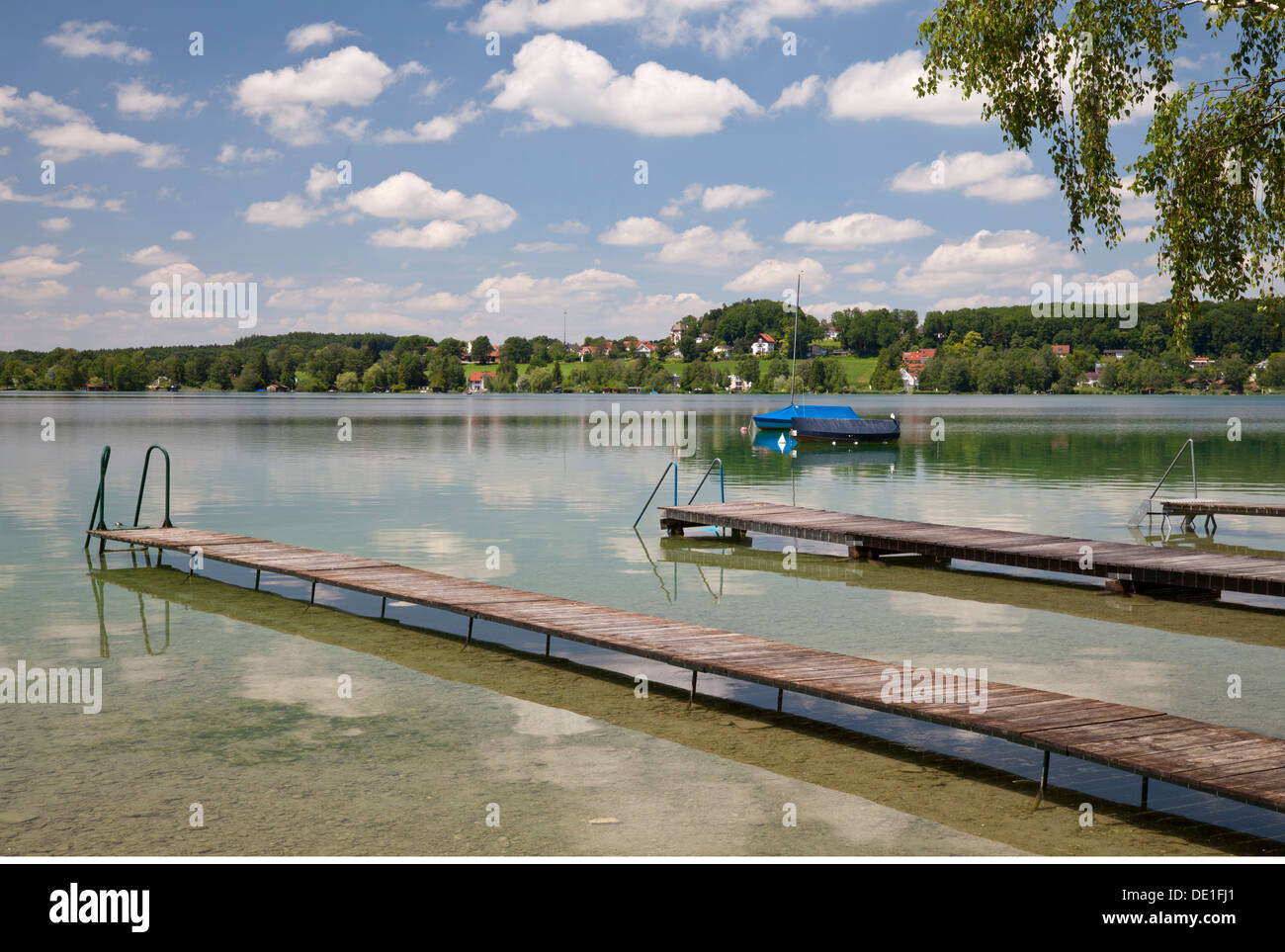 geography / travel, Germany, Bavaria, Lake Woerth (Woerthsee), boat ...