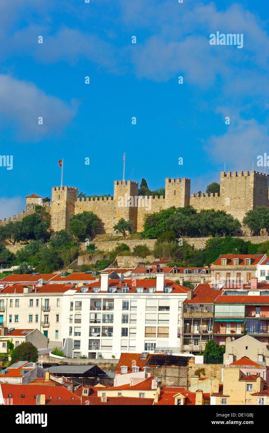 Lisbon, St George´s Castle, Castelo de Sao Jorge, Portugal Europe Stock ...