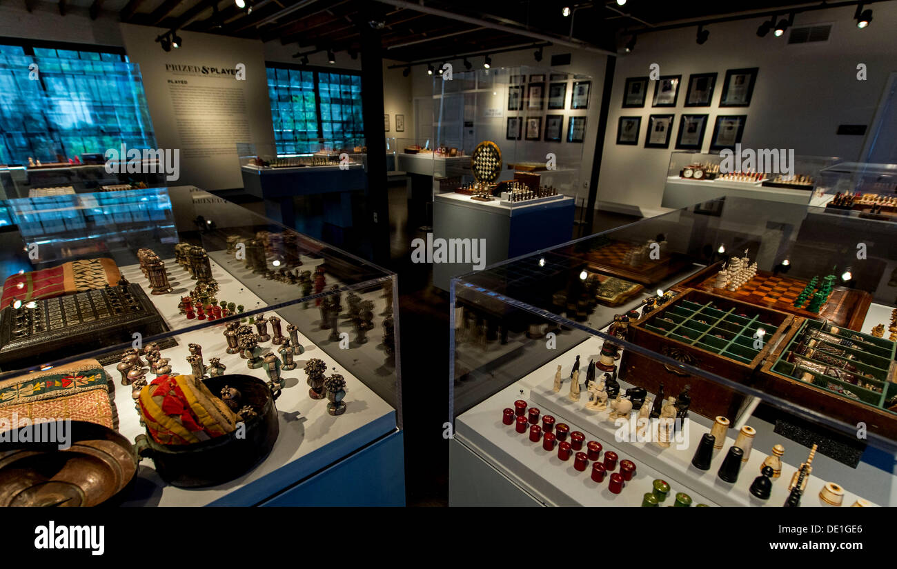 Saint Louis, Missouri, USA. 09th Sep, 2013. Exhibits at the World Chess ...