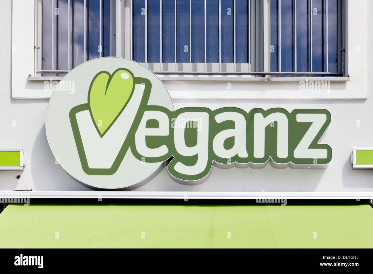 Berlin, Germany, Veganz supermarket logo on the exterior facade Stock ...