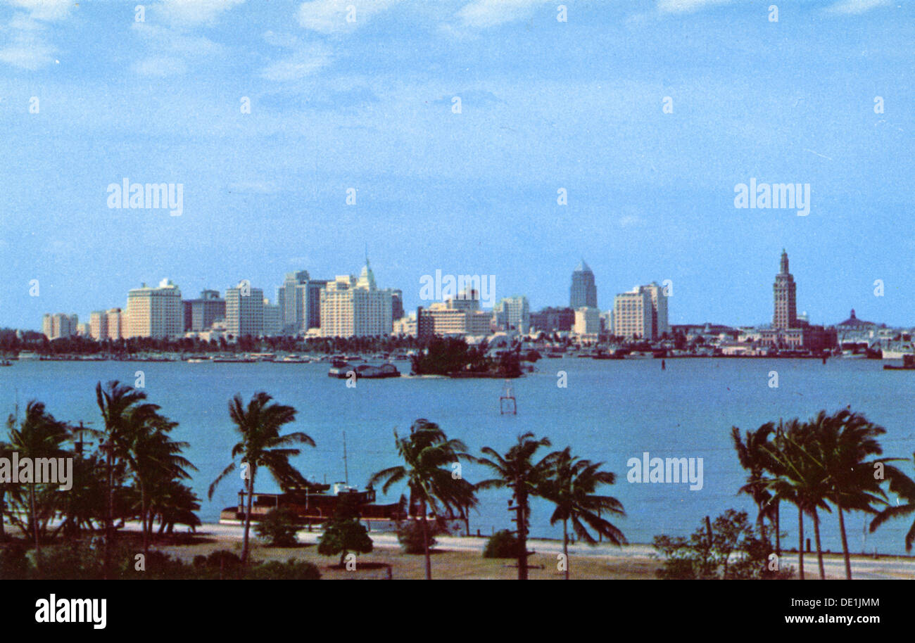 'Miami the Magic City', Florida, USA, 1954. Artist: Unknown Stock Photo ...