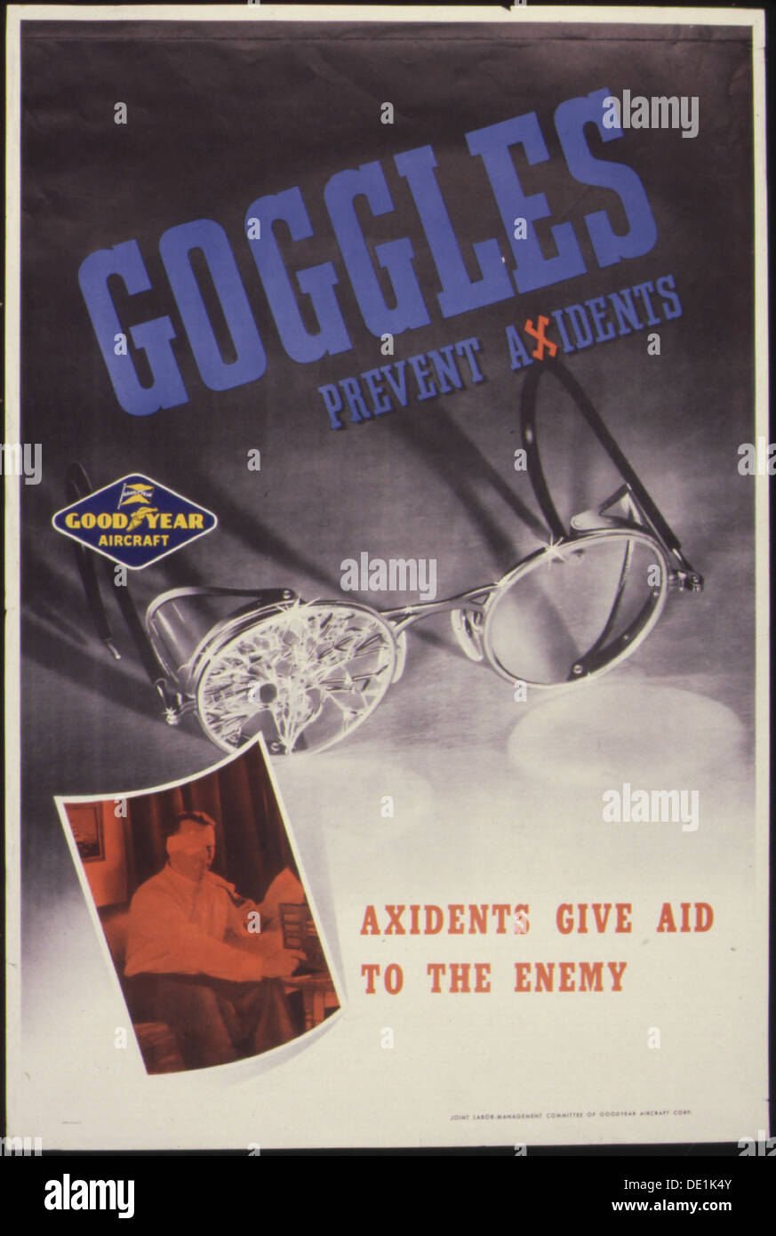 This World War II propaganda poster warns of the dangers of accidents ...