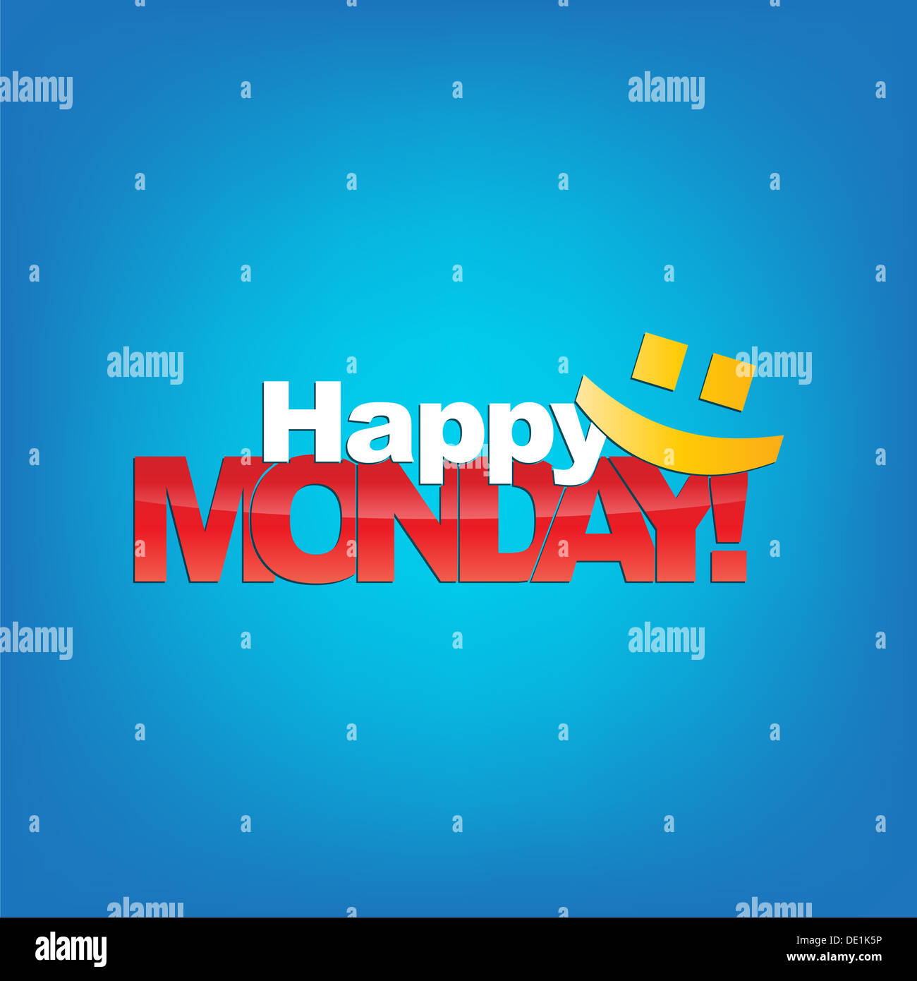 Happy Monday with a smile face. Typography background Stock Photo - Alamy