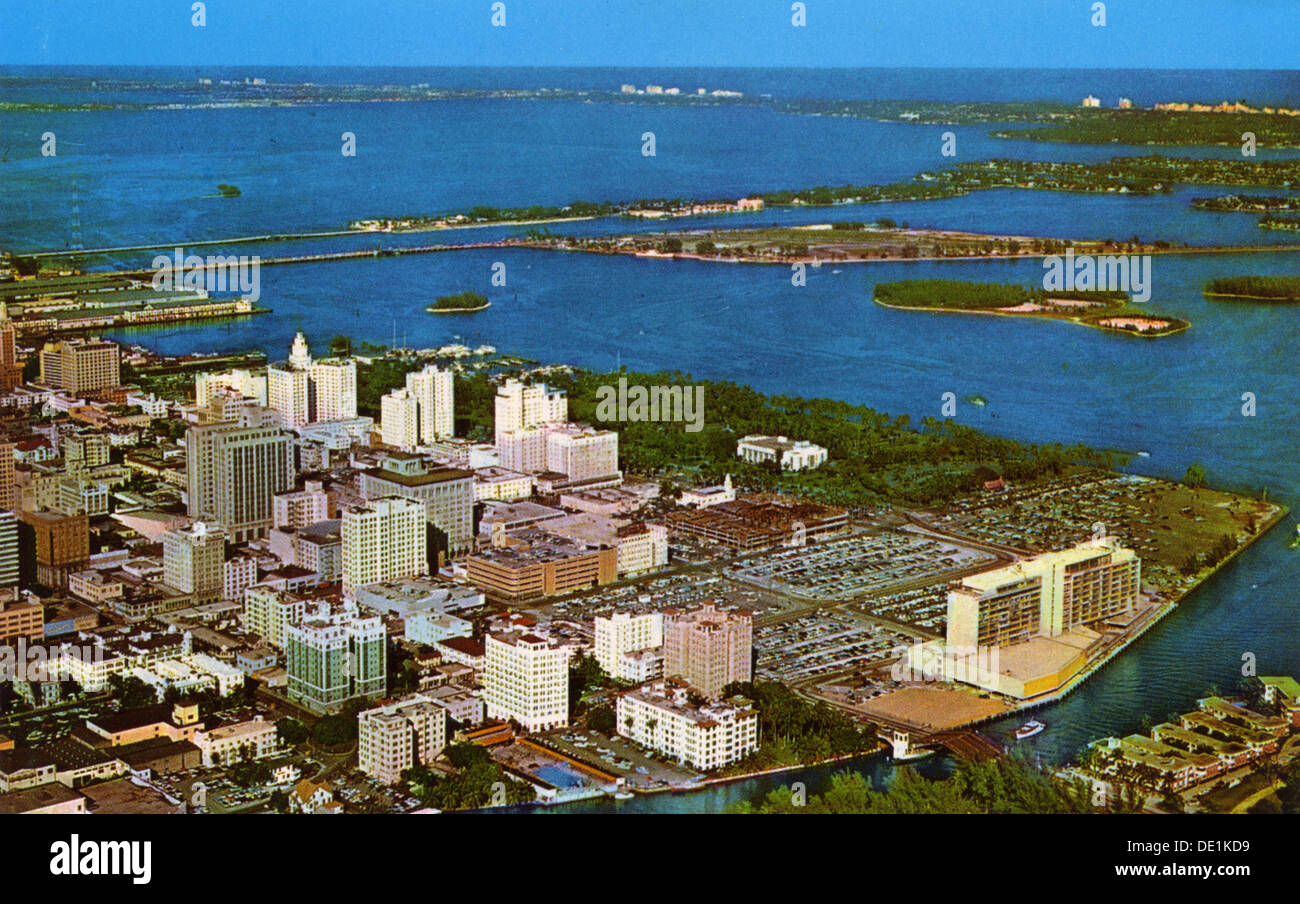 Miami skyline, Florida, USA, 1958. Artist: Unknown Stock Photo - Alamy