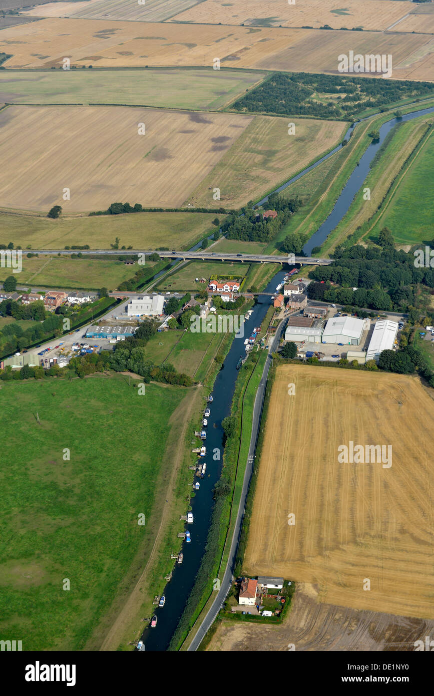 Aerial photograph showing the A1035 bridge over the River Hull between ...