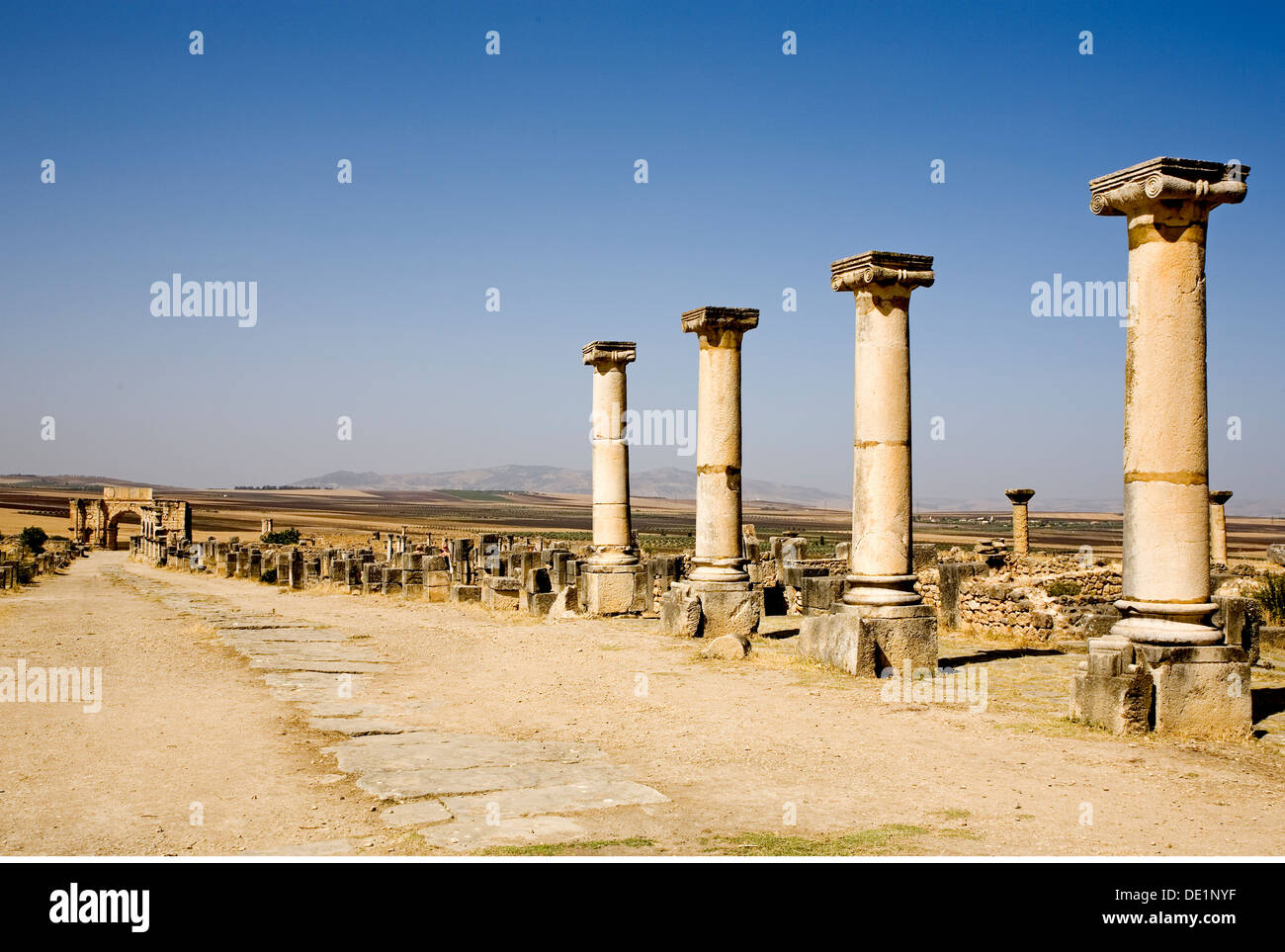 geography / travel, Morocco, Volubilis, ruins of the ancient Volubilis ...