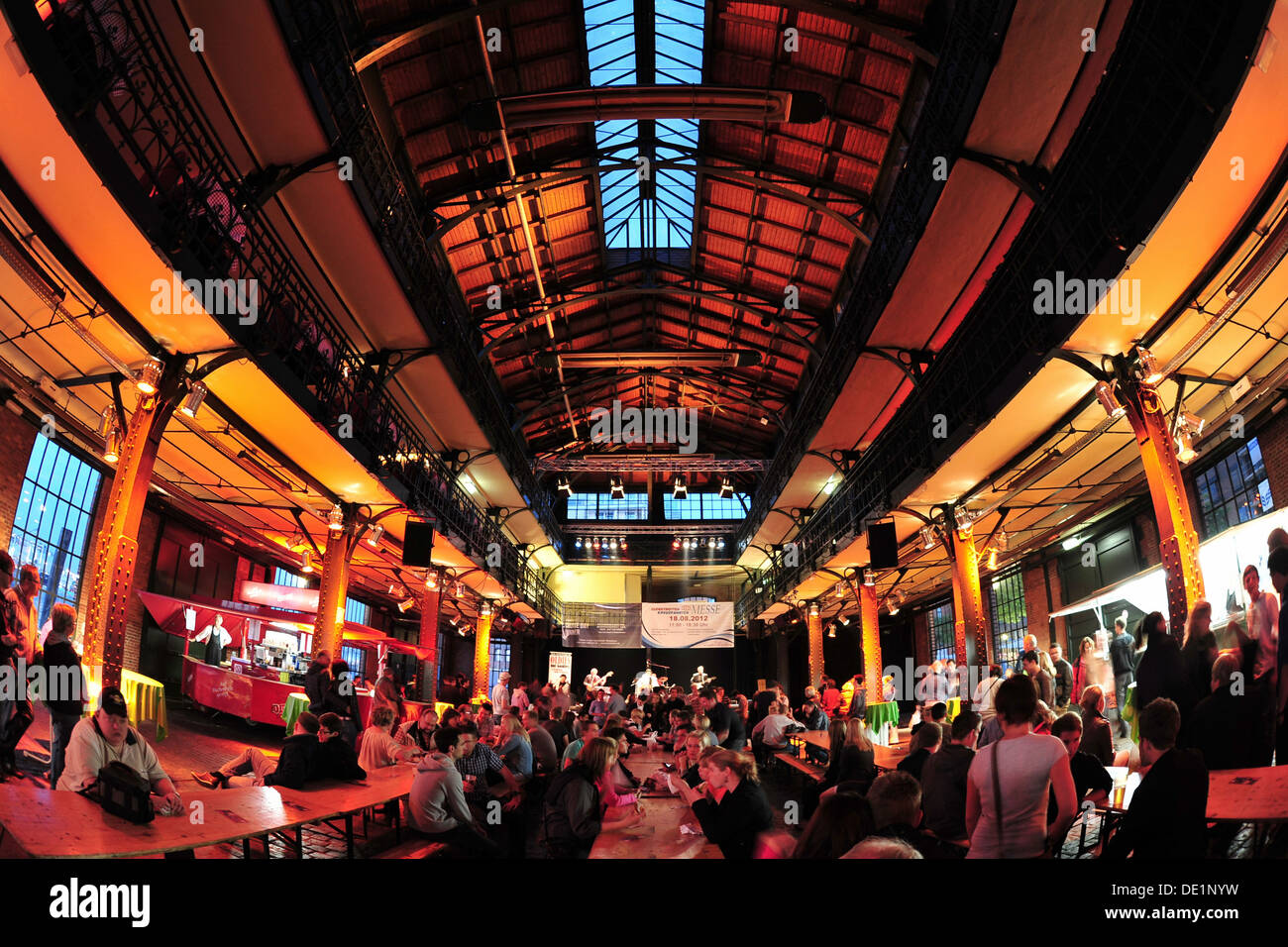 Hamburg, Germany, concert at the fish auction hall in Hamburg-Altona ...