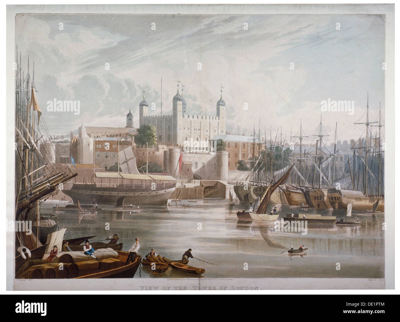 Tower of London, 1819. Artist: Daniel Havell Stock Photo - Alamy