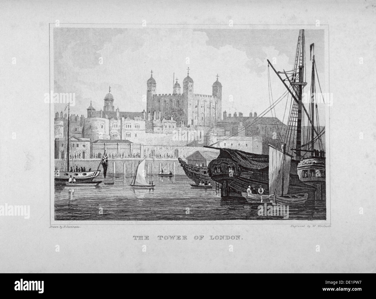 Tower of London, c1830. Artist: William Woolnoth Stock Photo - Alamy