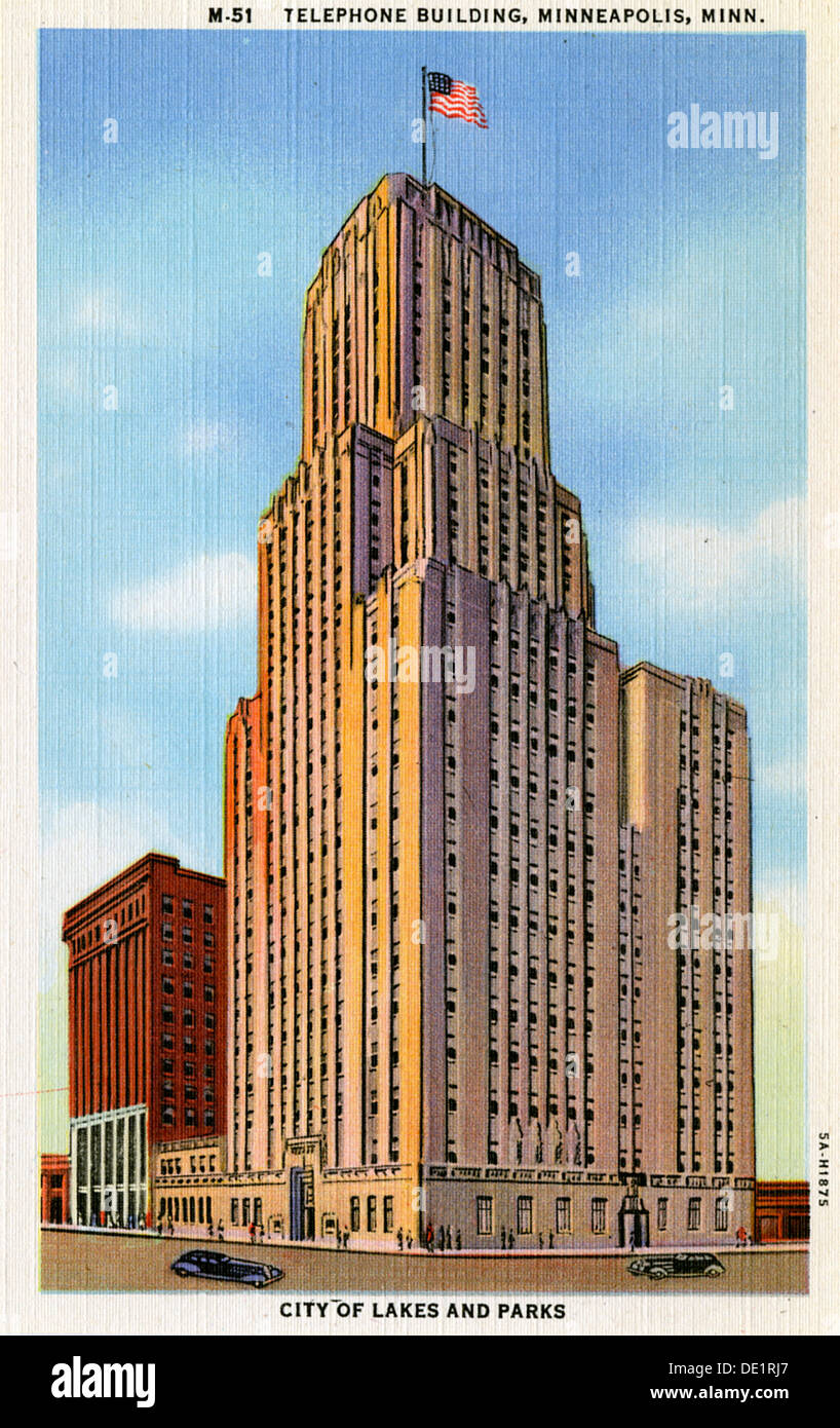 The Northwestern Bell Telephone Building, Minneapolis, Minnesota, USA ...