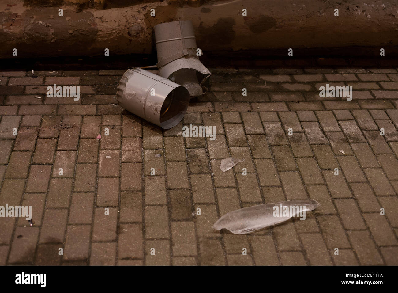 Broken drainpipe hi-res stock photography and images - Alamy