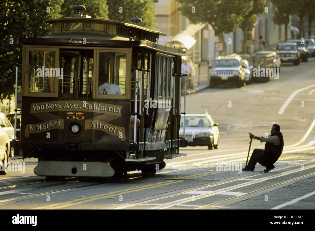 Driver san francisco cable car hi-res stock photography and images - Alamy