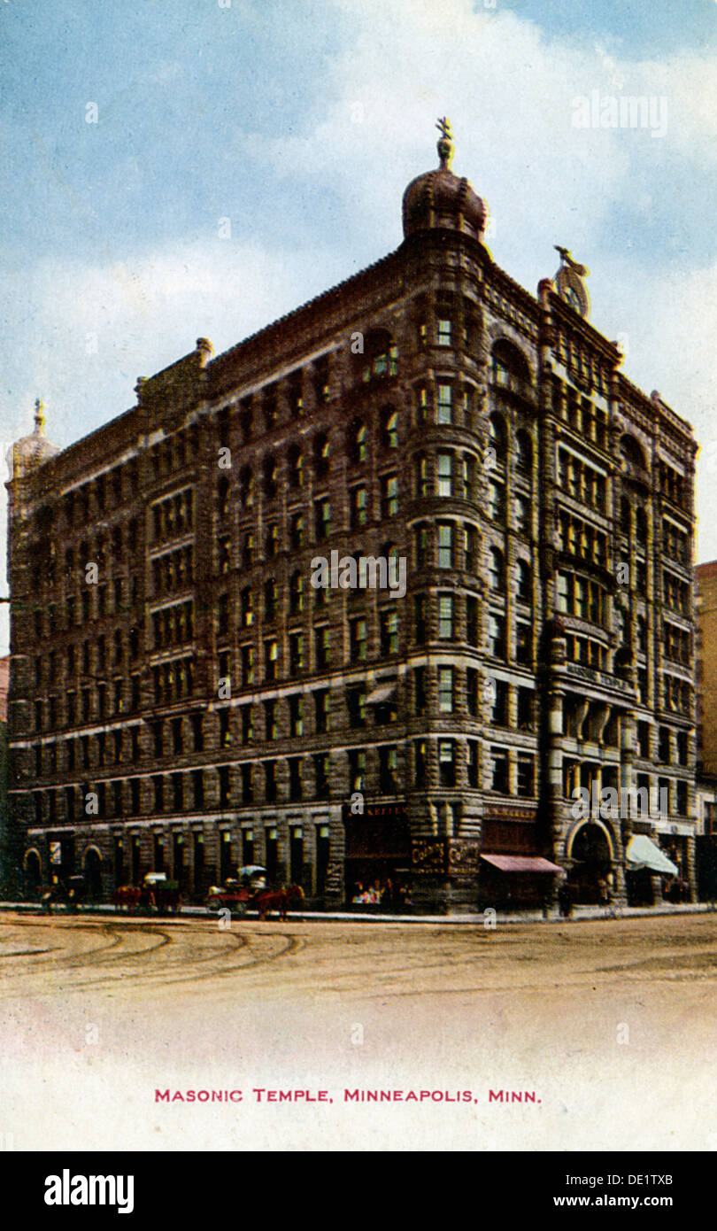 Masonic Temple, Minneapolis, Minnesota, USA, 1910. Artist: Unknown ...