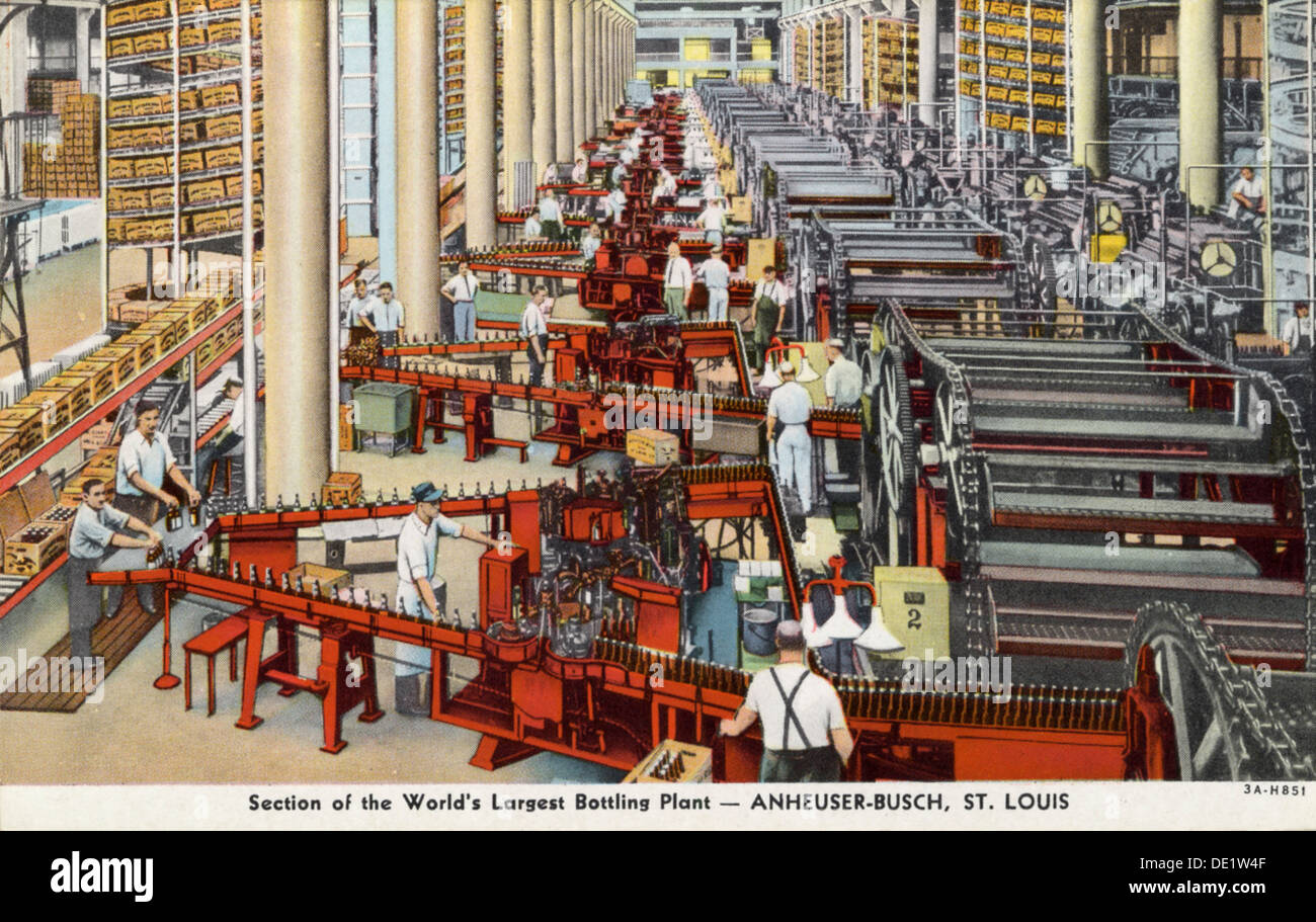 Bottling plant, Anheuser-Busch brewery, St Louis, Missouri, USA, 1933 ...