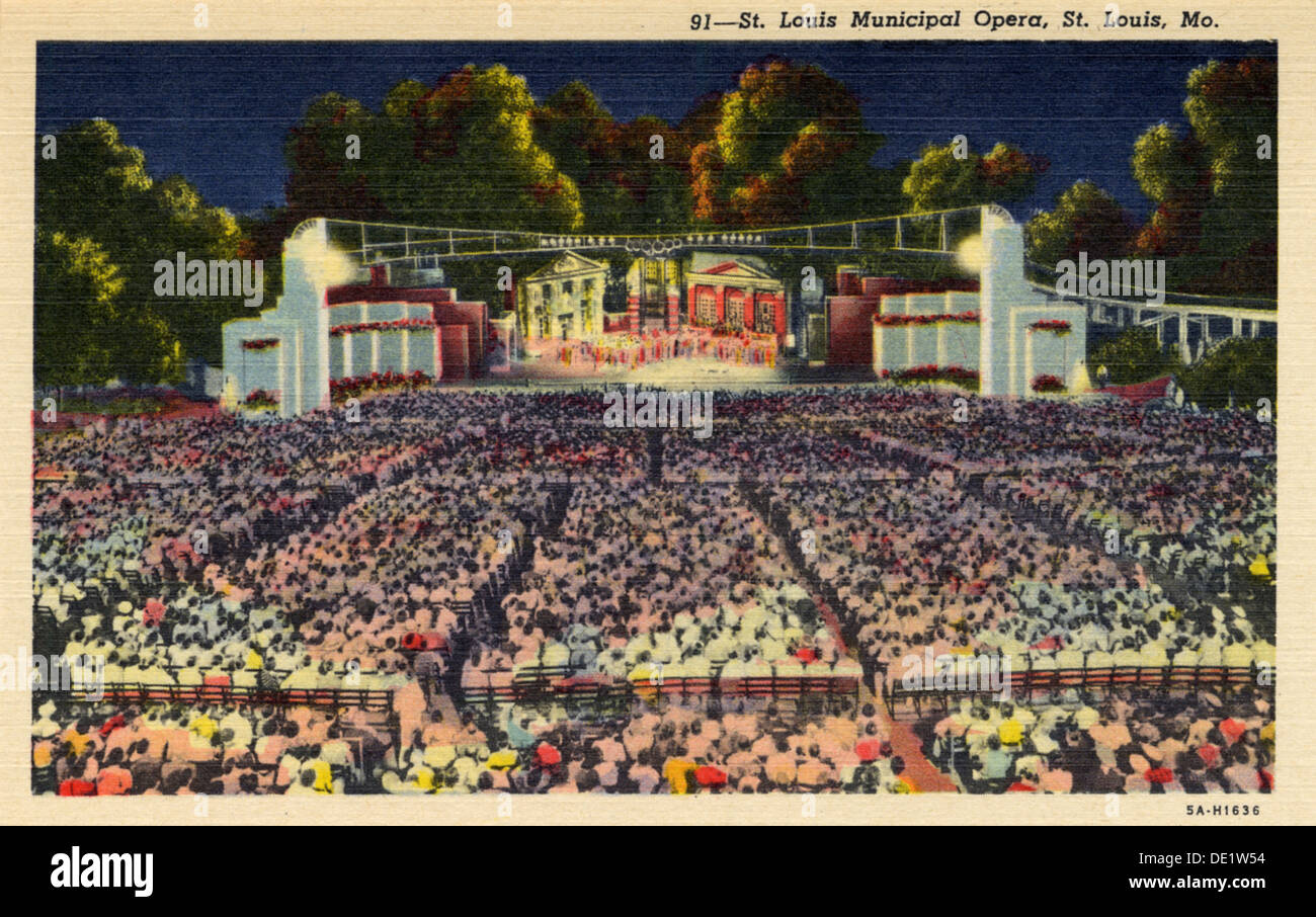 St Louis Municipal Opera, St Louis, Missouri, USA, 1935. Artist ...
