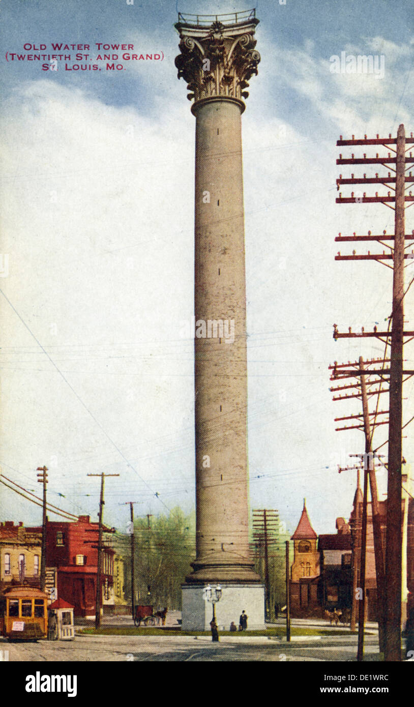 White Water Tower, St Louis, Missouri, USA, 1911. Artist: Unknown Stock ...