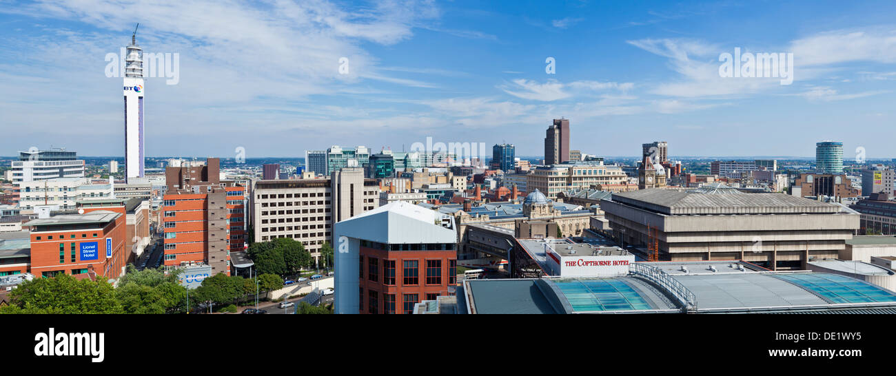 Birmingham Skyline panorama and rooftops aerial view Birmingham West ...