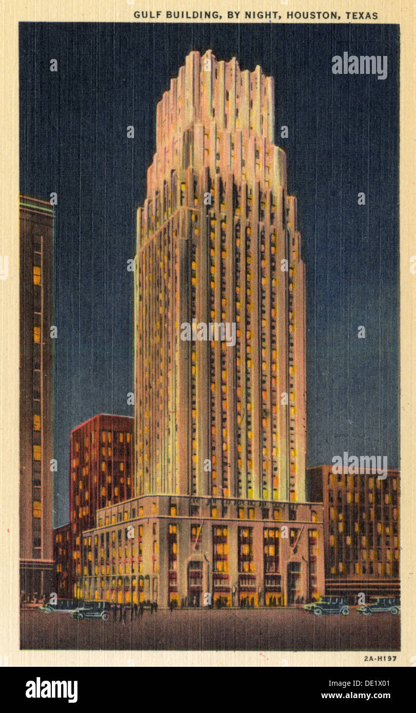 Gulf Building, Houston, Texas, USA, 1932. Artist: Unknown Stock Photo ...