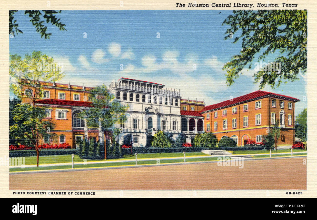 The Houston Central Library, Houston, Texas, USA, 1946. Artist: Unknown ...
