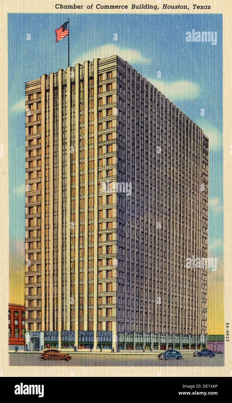 Chamber of Commerce Building, Houston, Texas, USA, 1939. Artist ...