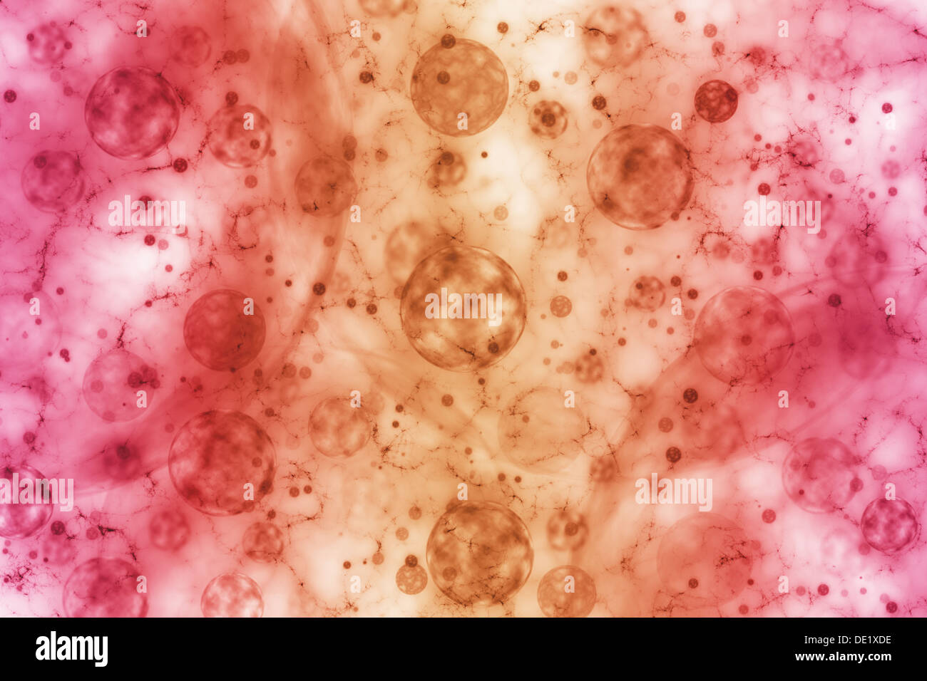 Computer graphic design abstract background of microorganism cells ...