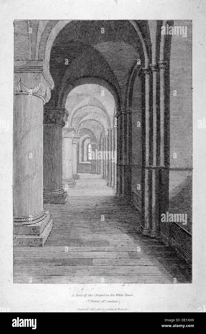 Interior view of the south aisle of St John's Chapel in the White Tower ...