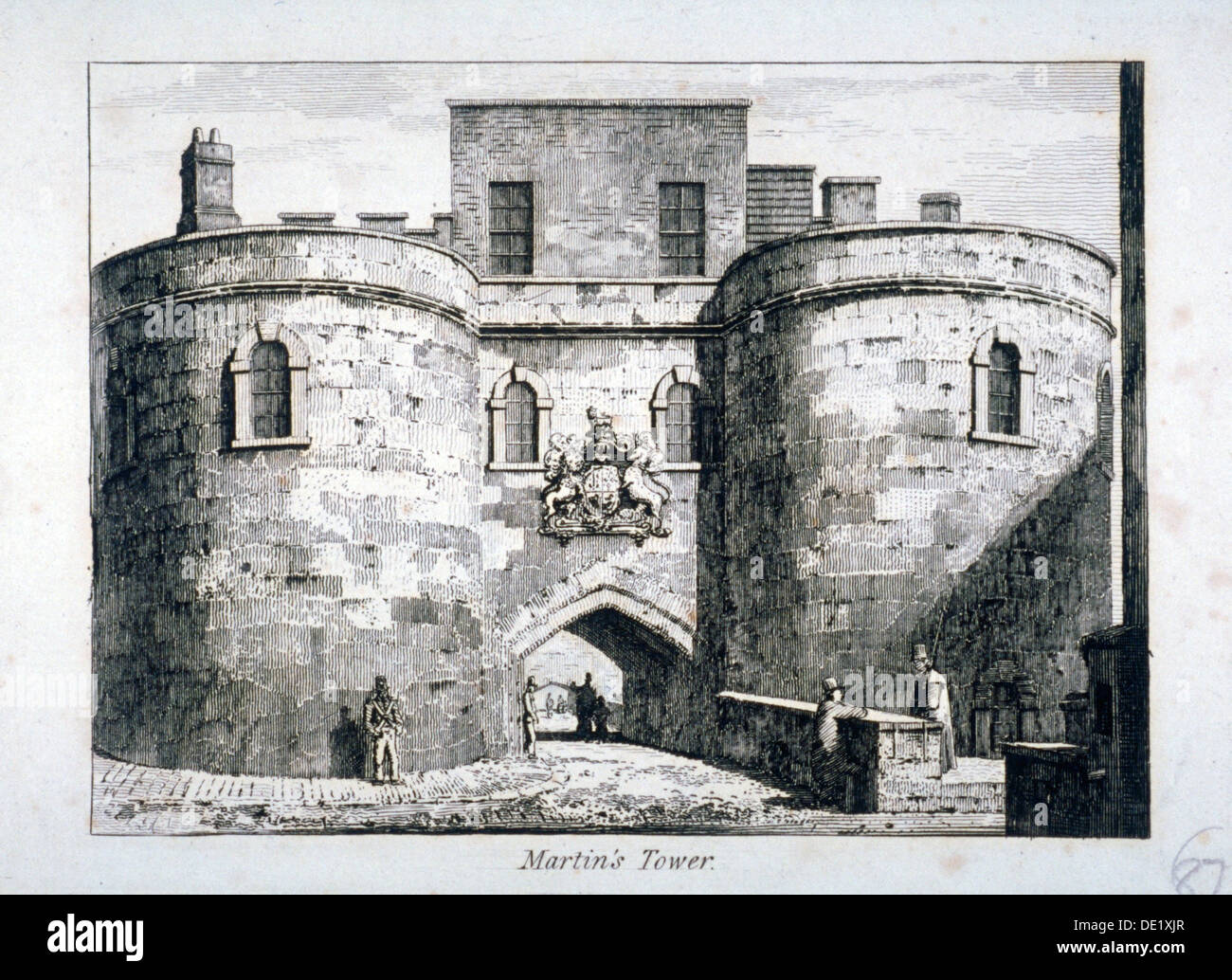 View of the Martin Tower, Tower of London, c1800. Artist: Anon Stock ...