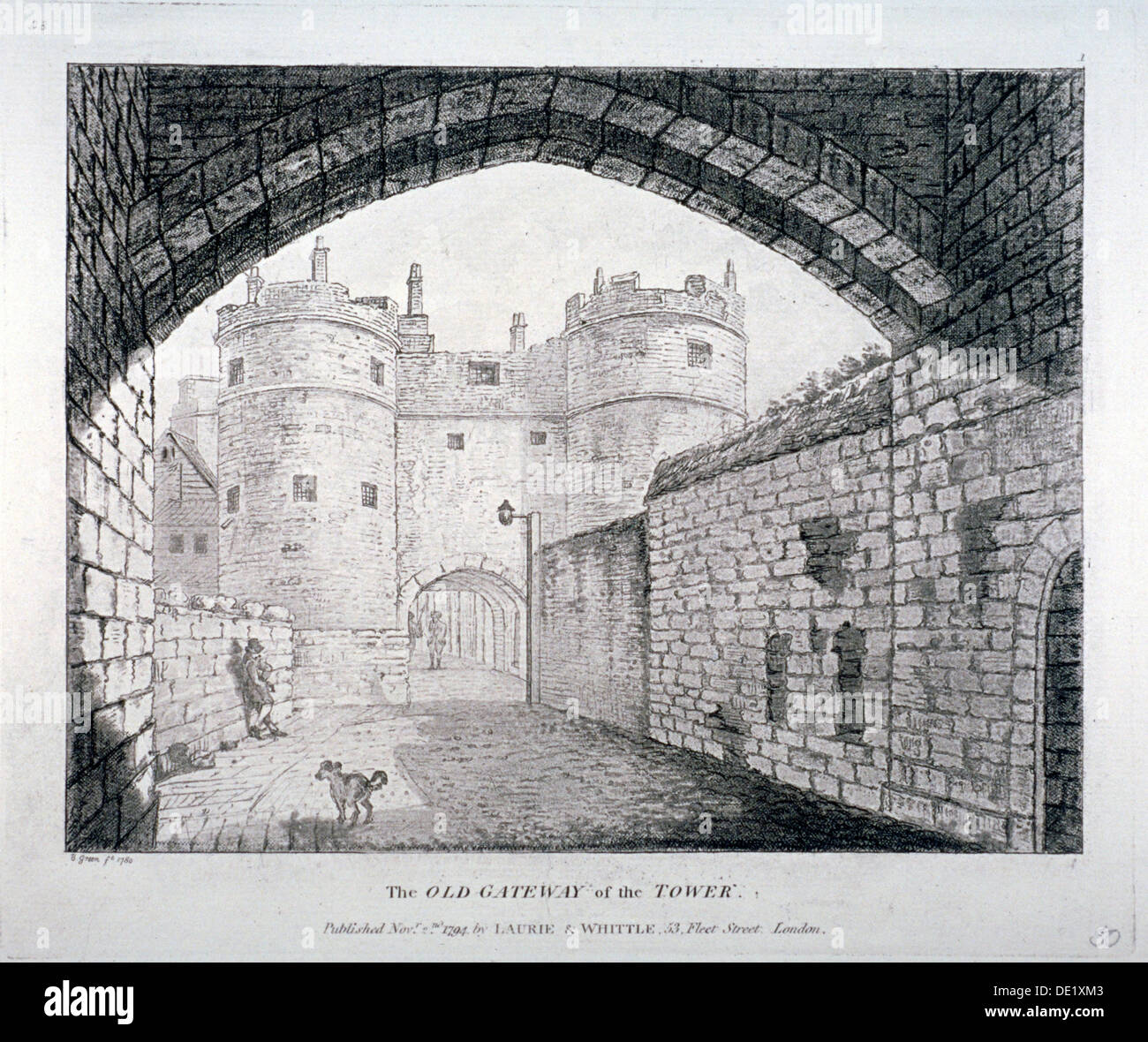 View of the 'old' gateway to the Tower of London, 1794. Artist: Anon ...
